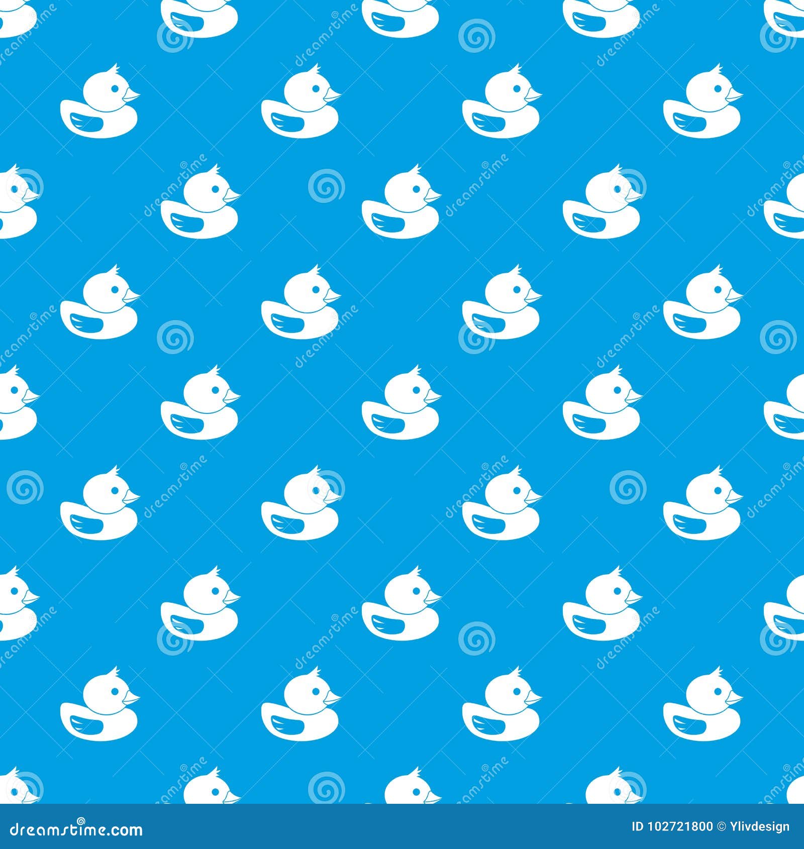 Duck pattern seamless blue stock vector. Illustration of icon - 102721800