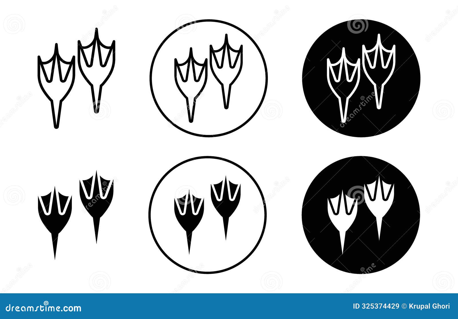 Duck paw icon stock illustration. Illustration of foot - 325374429