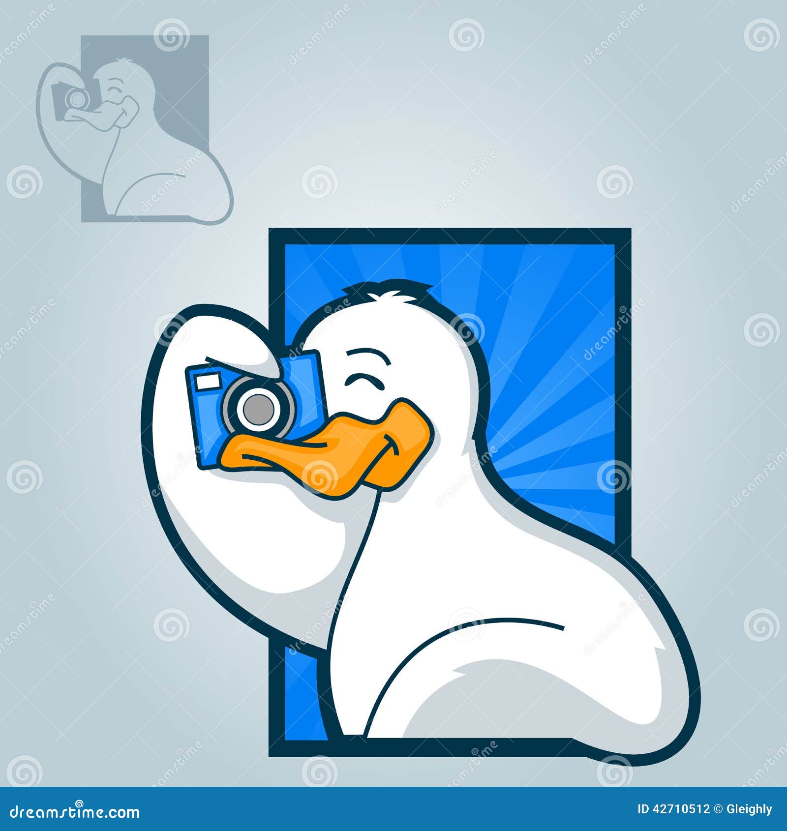 Duck Photographer stock vector. Illustration of bird - 42710512