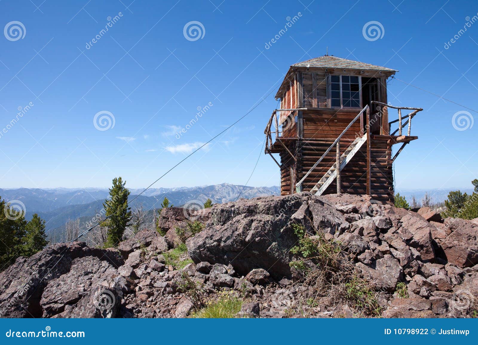 Duck Point Fire Lookout Tower Stock Photo - Image of national, tower ...