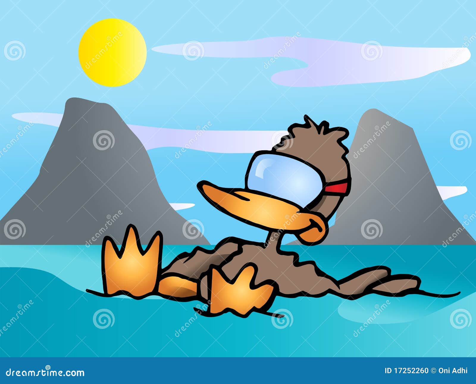 Duck relax stock illustration. Illustration of spring - 17252260