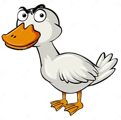 Duck with serious face stock vector. Illustration of object - 96597593