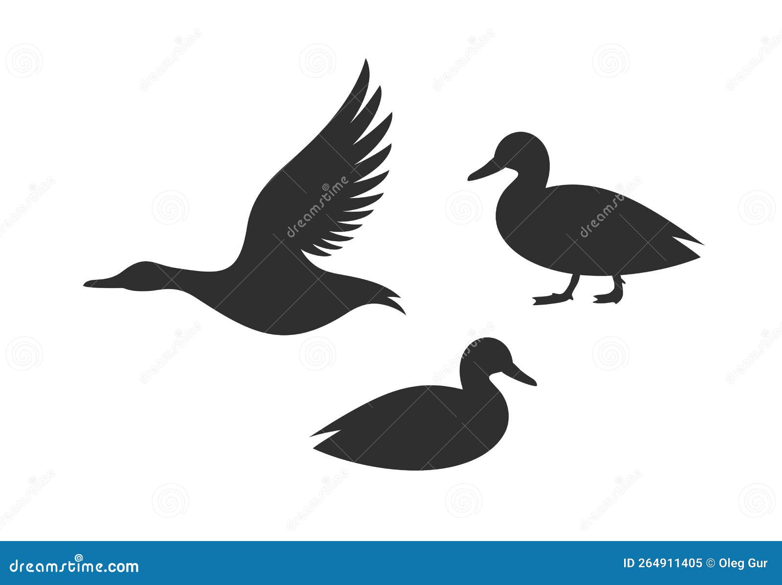 Duck Silhouette. Isolated Duck on White Background Stock Vector ... Duck Silhouette. Isolated Duck on White Background Stock Vector ...