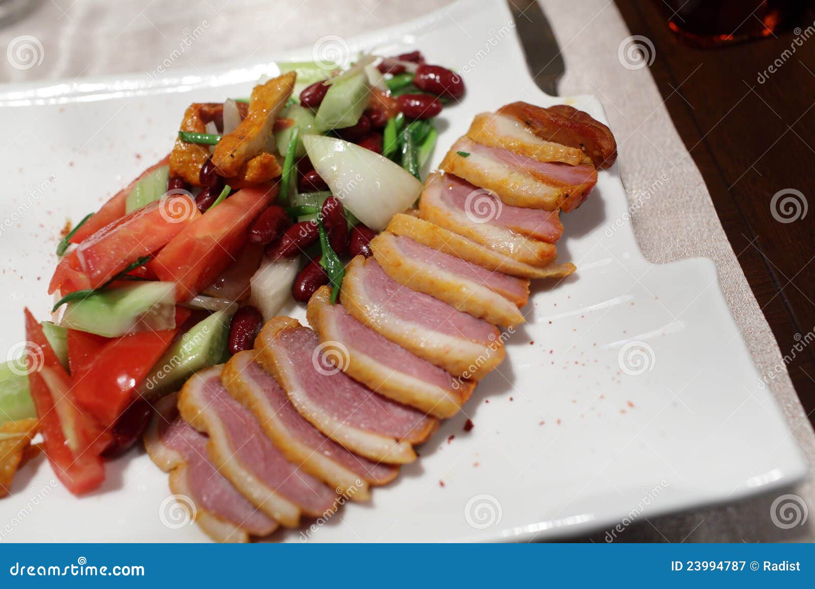 Duck slices stock image. Image of gourmet, diet, fried - 23994787