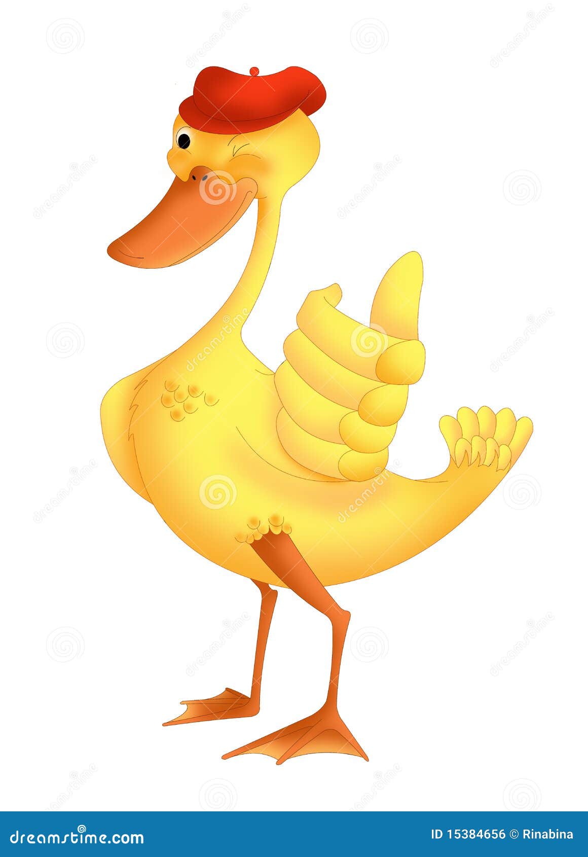 Duck smiling stock illustration. Illustration of wink - 15384656