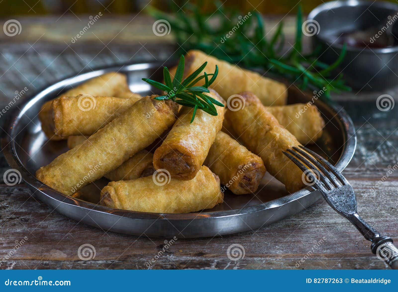 Duck spring rolls stock image. Image of asia, oriental - 82787263