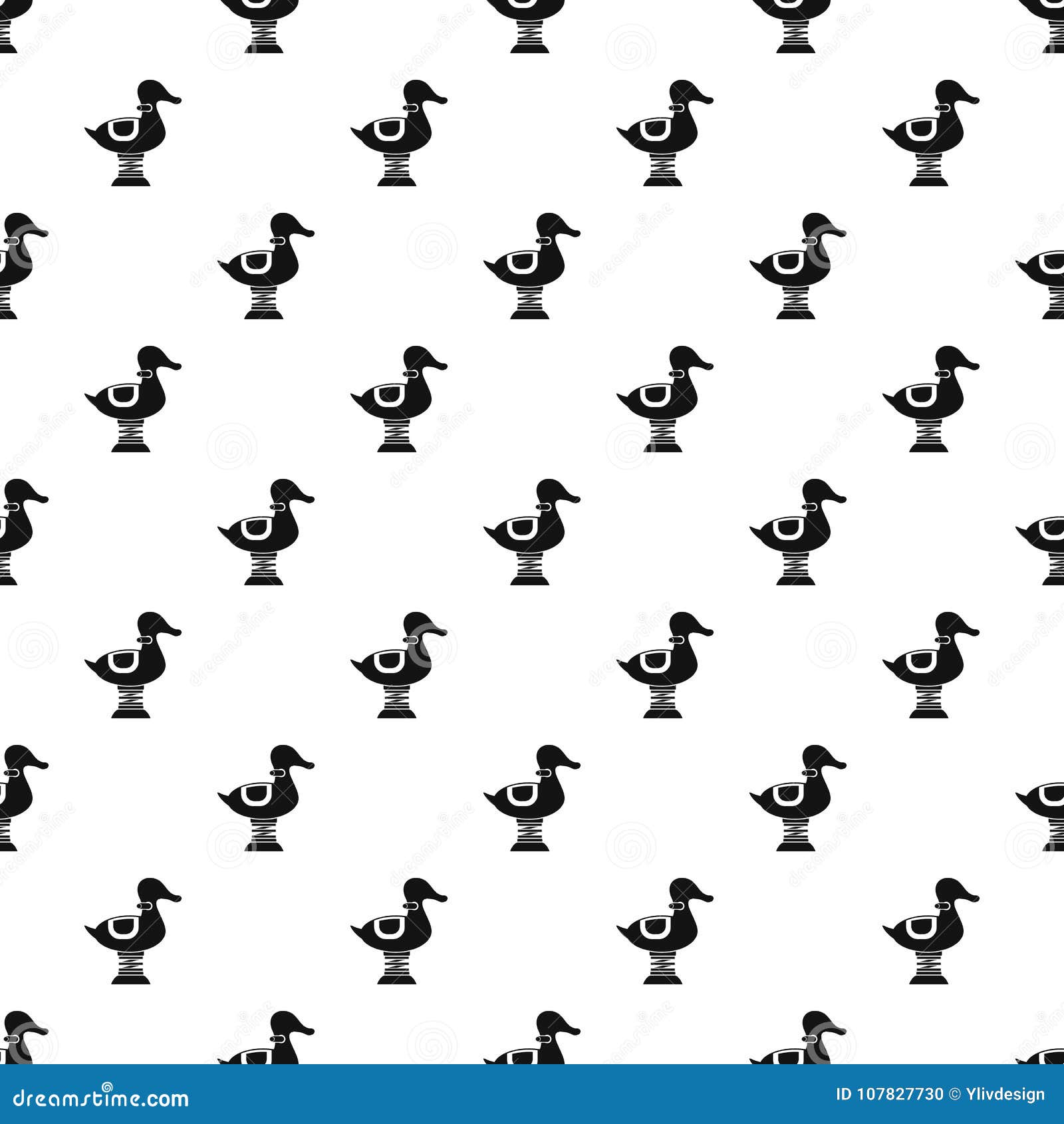 Duck Spring See Saw Pattern Vector Stock Vector - Illustration of ...