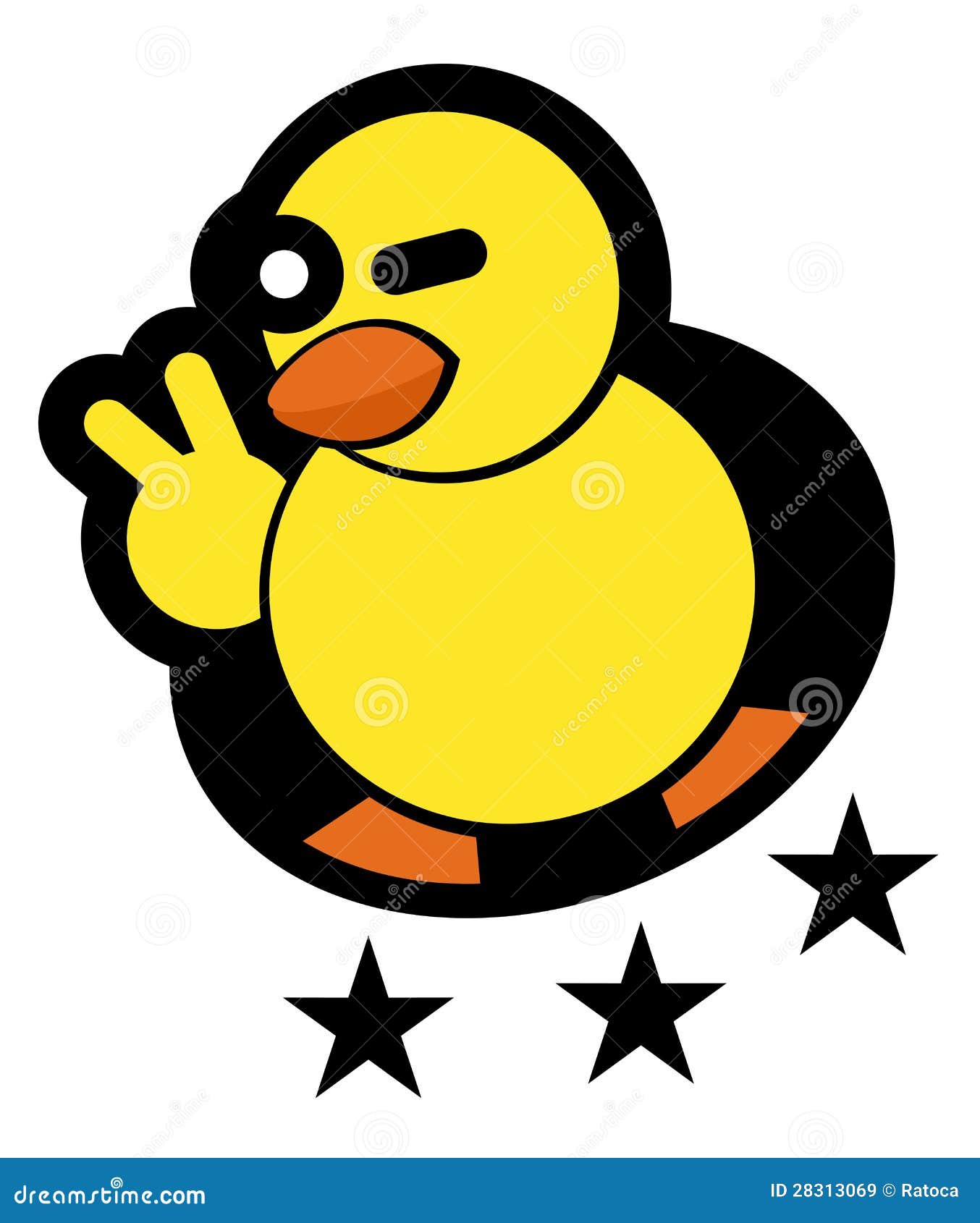 Duck star stock vector. Illustration of animal, design - 28313069