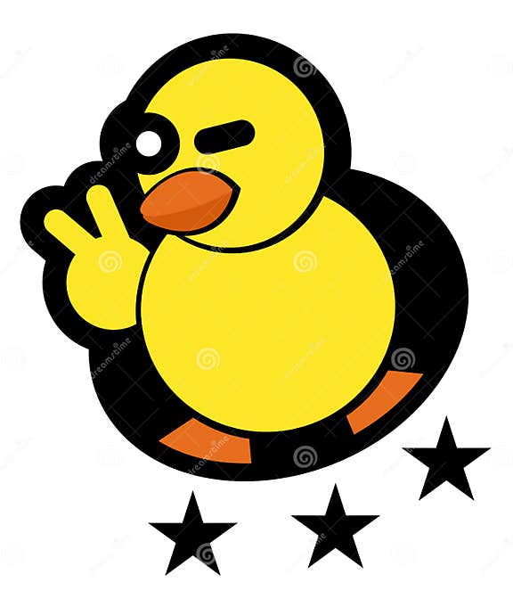 Duck star stock vector. Illustration of animal, design - 28313069