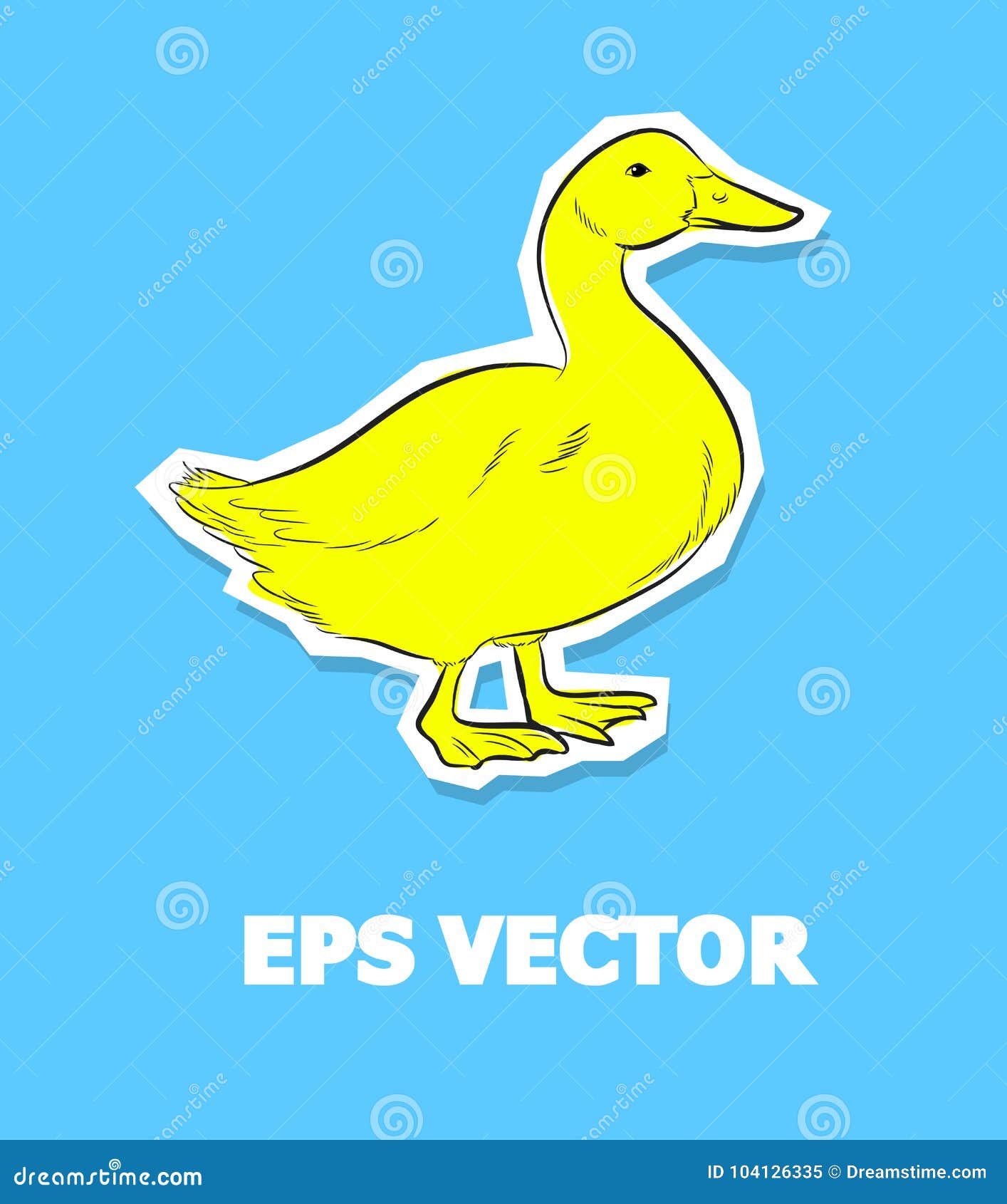 Duck Sticker Vector stock illustratie. Illustration of beeldverhaal ...