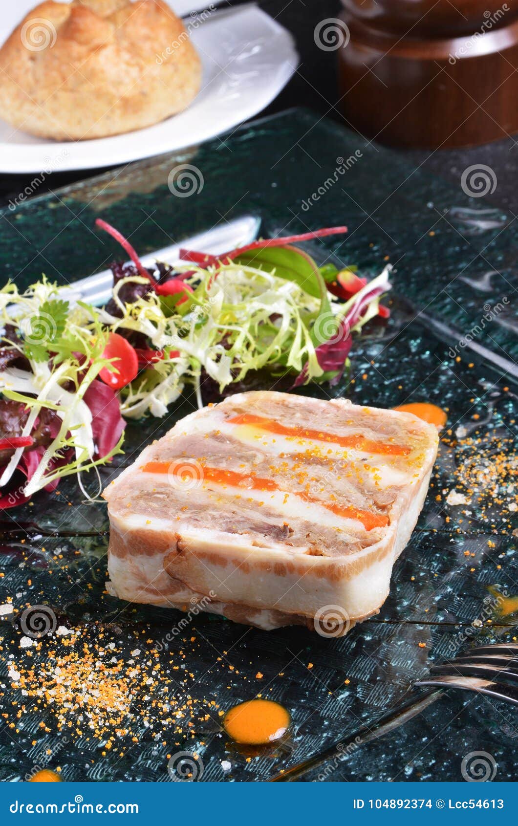 Duck terrine stock photo. Image of green, dinner, delicious - 104892374