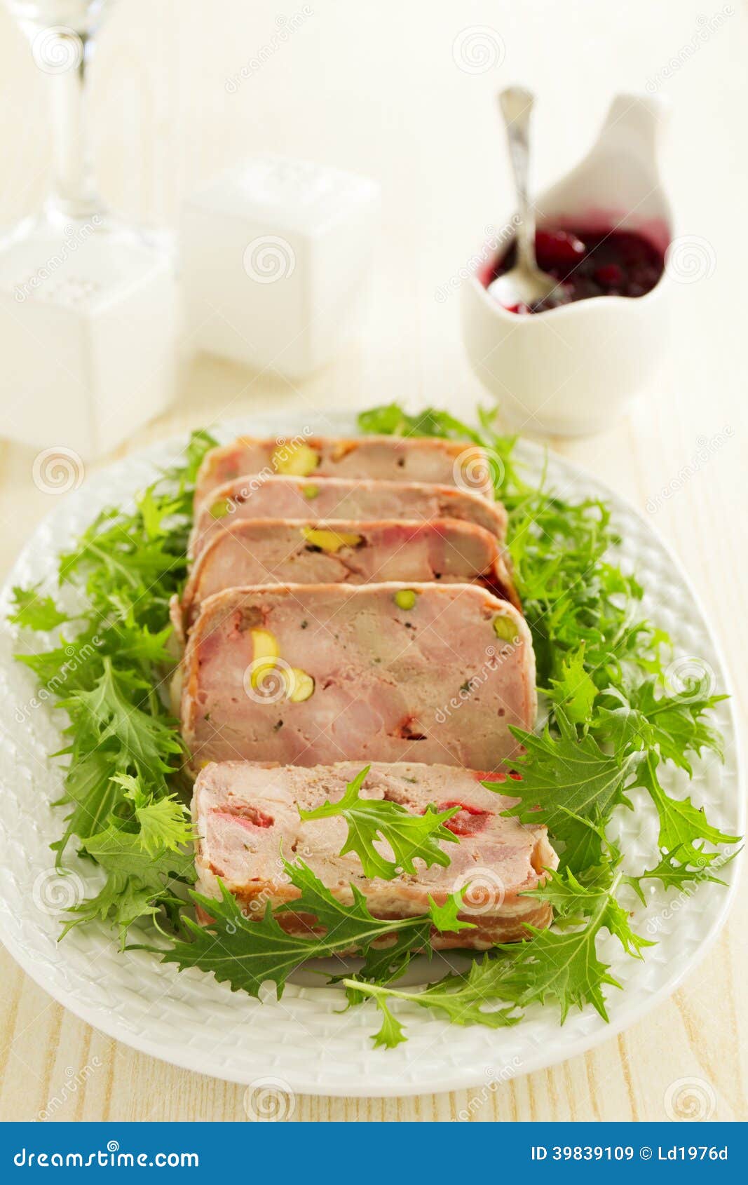 Duck Terrine with Pistachios Stock Image - Image of bread, dinner: 39839109