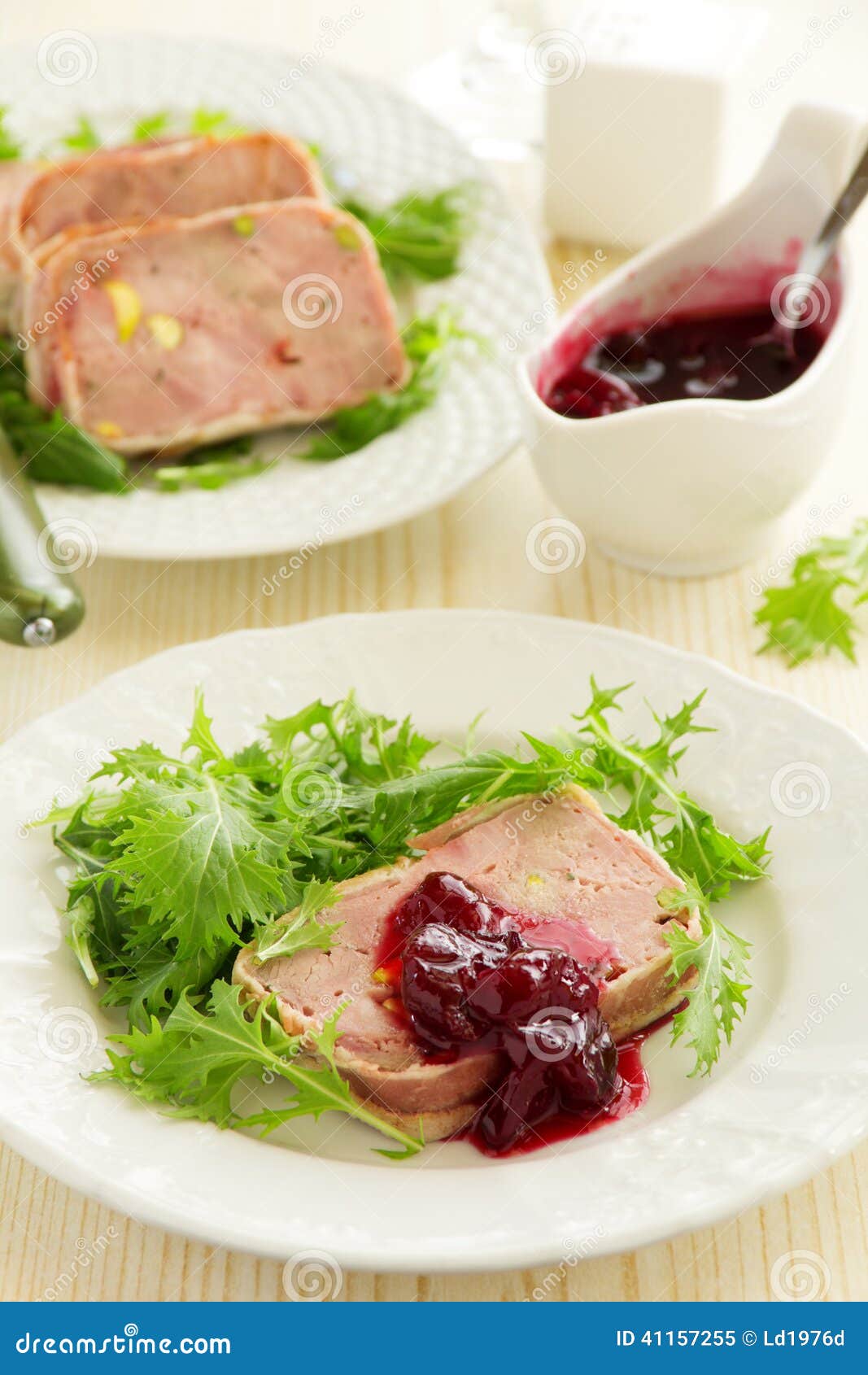 Duck terrine stock image. Image of green, homemade, napkin - 41157255