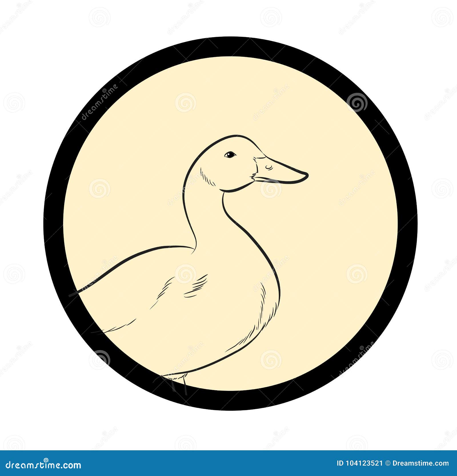 Duck Vintage Drawing Vector Stock Vector - Illustration of vintage ...