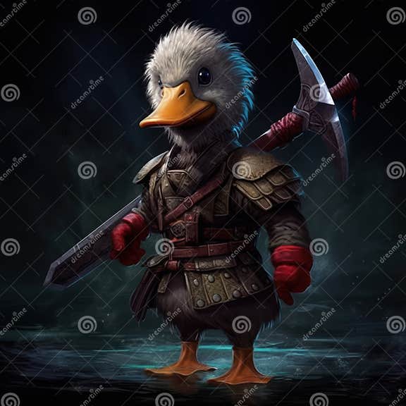 Duck Warrior. Created by Generative Artificial Intelligence Stock Image ...