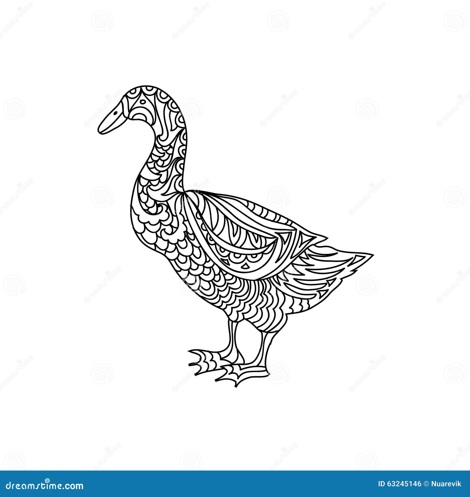Duck Zentangle at Hugo Trickett blog