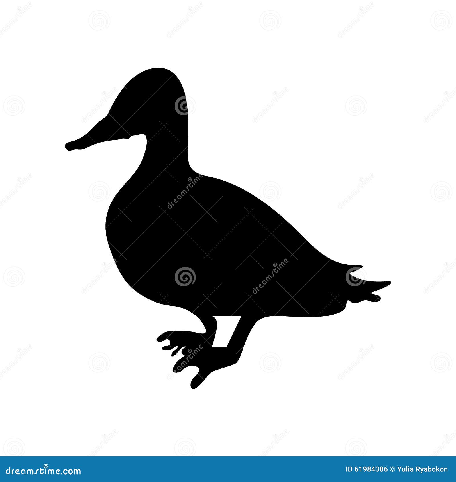 Ducken Sie Schattenbild vektor abbildung. Illustration von dorf - 61984386