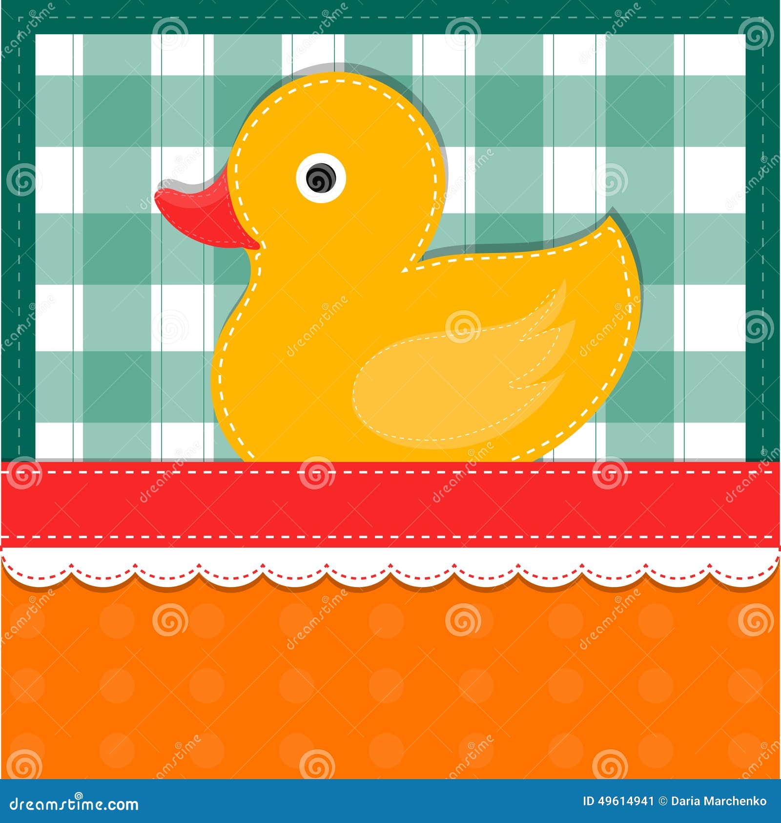 Duckling card stock vector. Illustration of young, design - 49614941