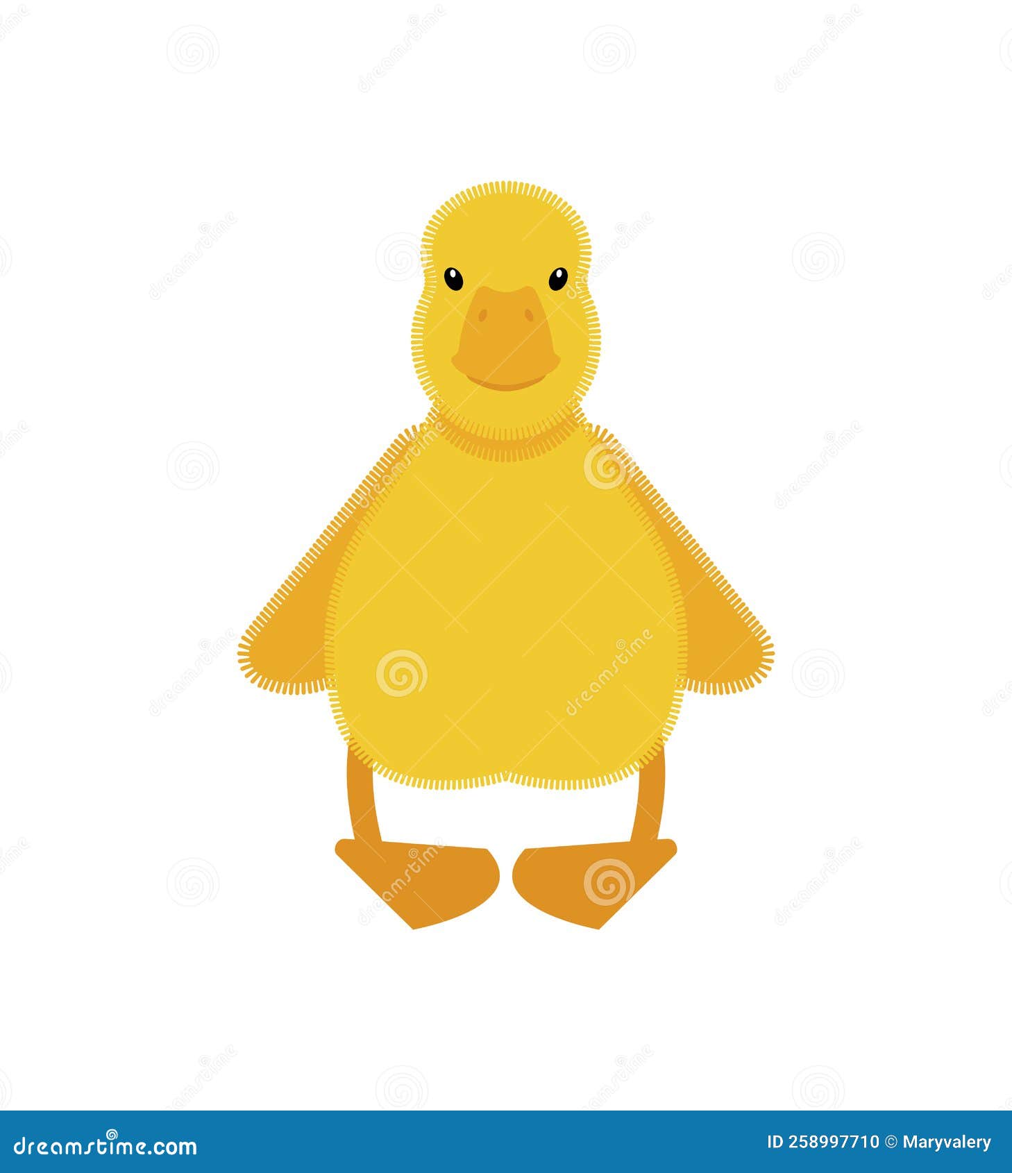 Duckling Isolated. Little Duck Vector Illustration Stock Vector ...
