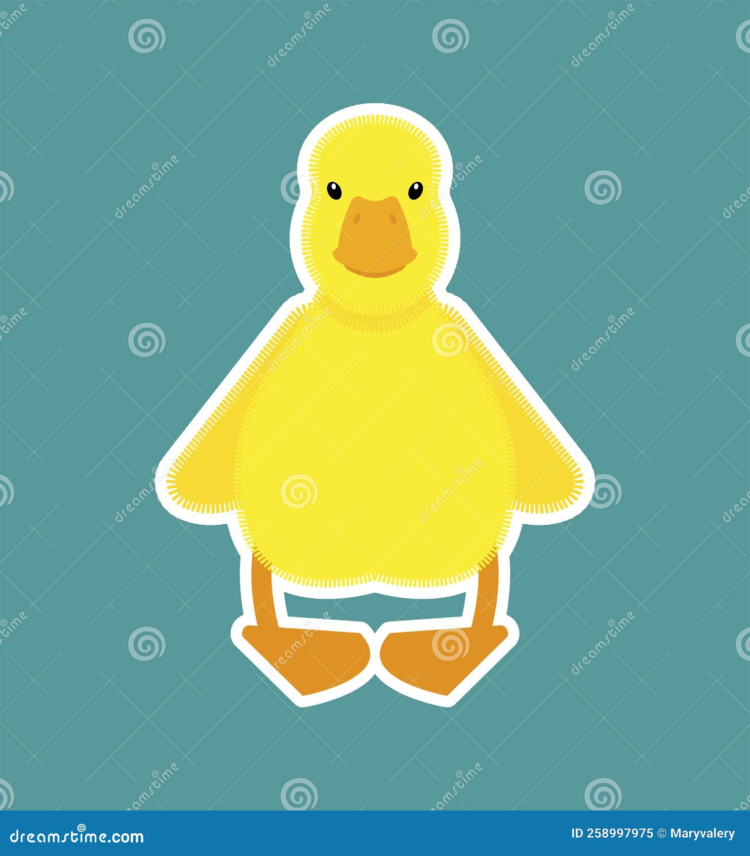Duckling Isolated. Little Duck Vector Illustration Stock Vector ...