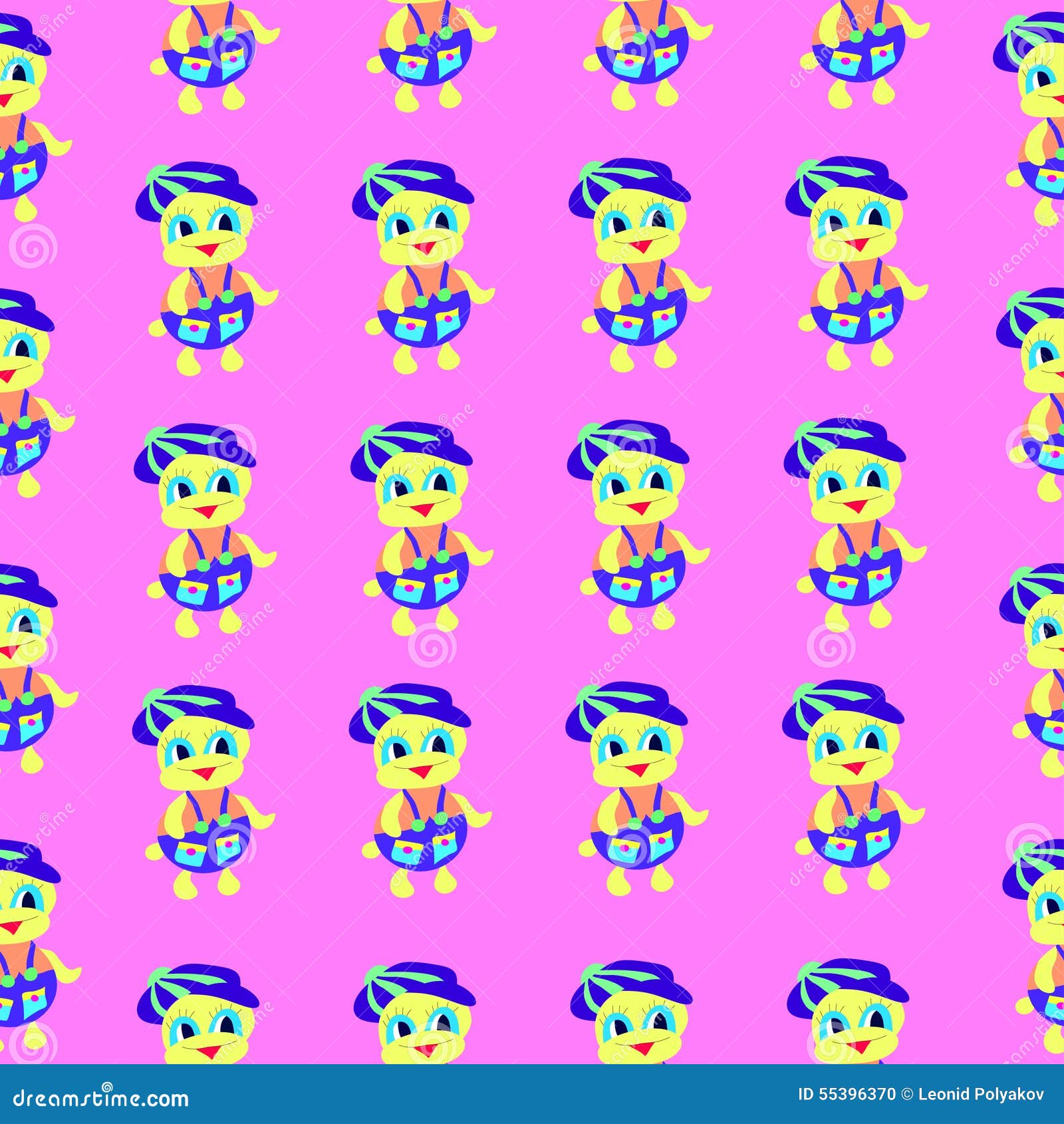 Duckling Pink Pattern Colorful Abstract Background Stock Vector ...