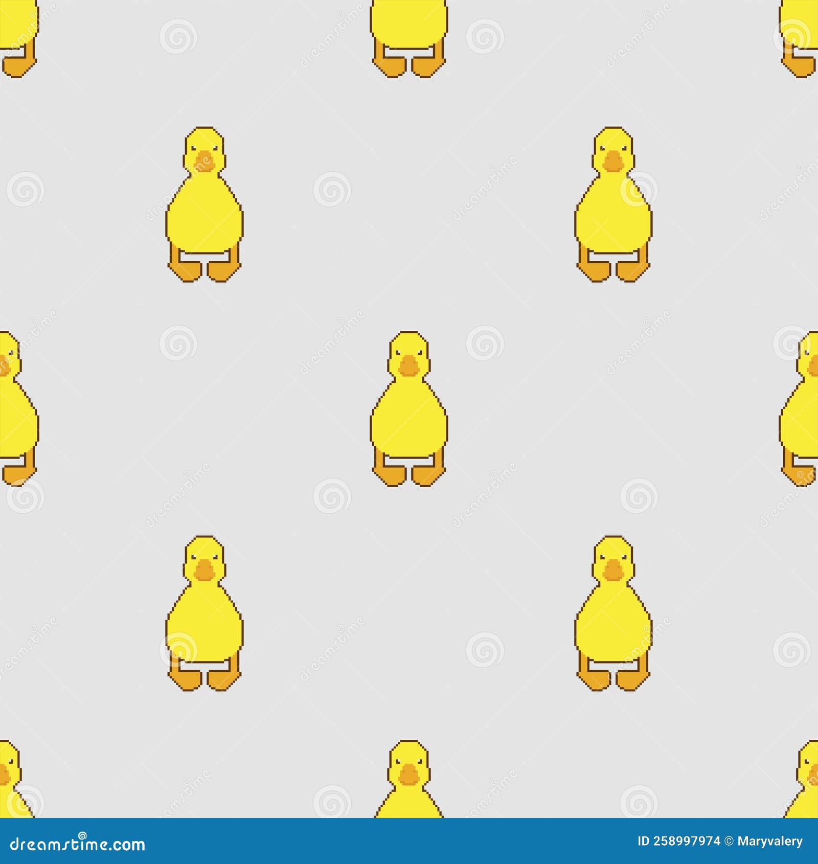 Duckling Pixel Art Pattern Seamless . Little Duck 8 Bit Background ...