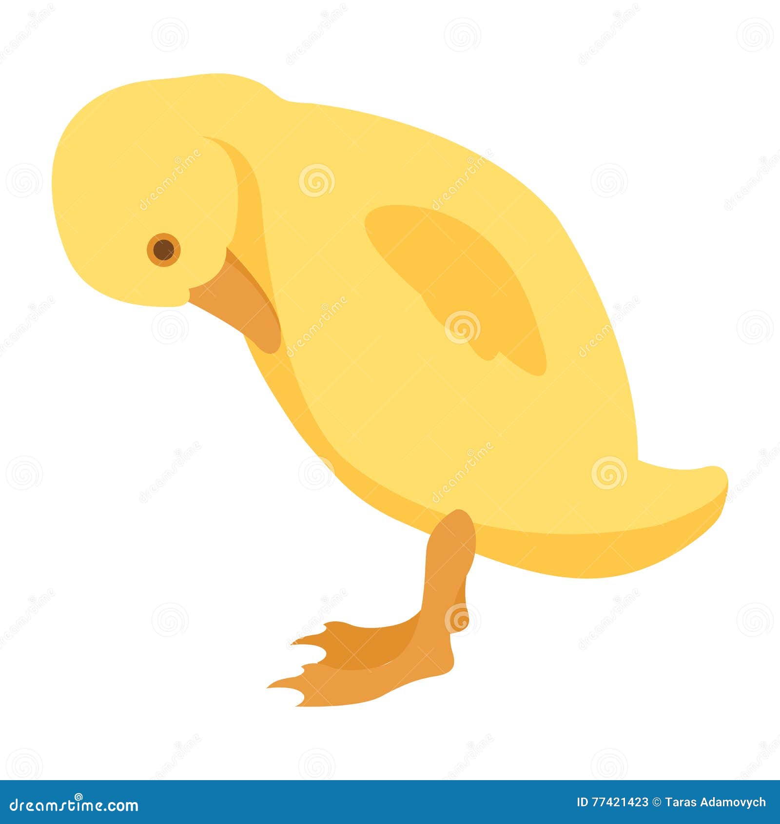 Duckling Vector Illustration Profile Side Flat Style Black ...