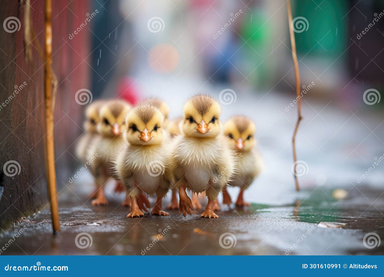 Ducklings in Line Behind Mother Stock Image - Image of ducklings ...
