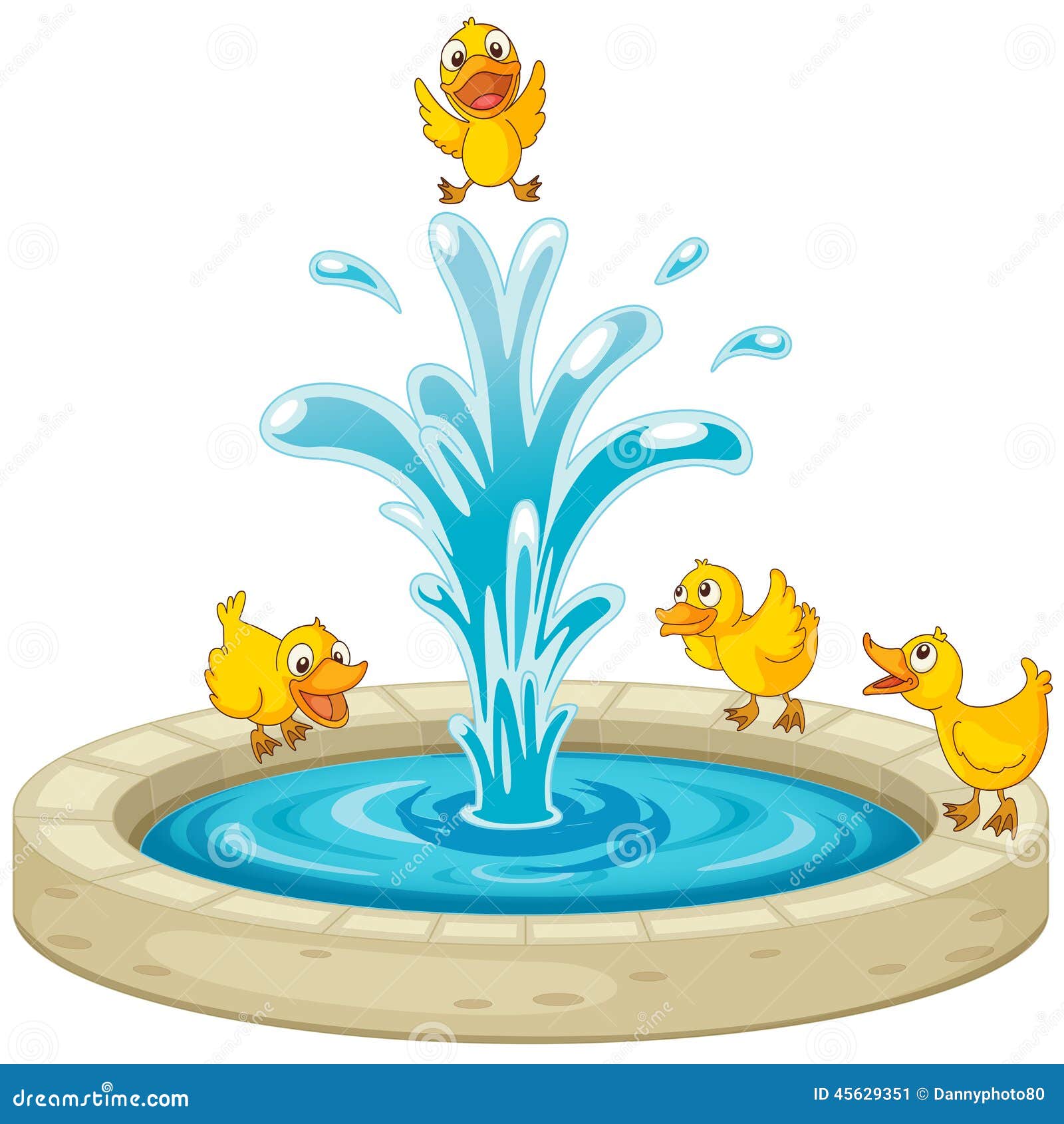 Fountain Cartoon Vector | CartoonDealer.com #13377153