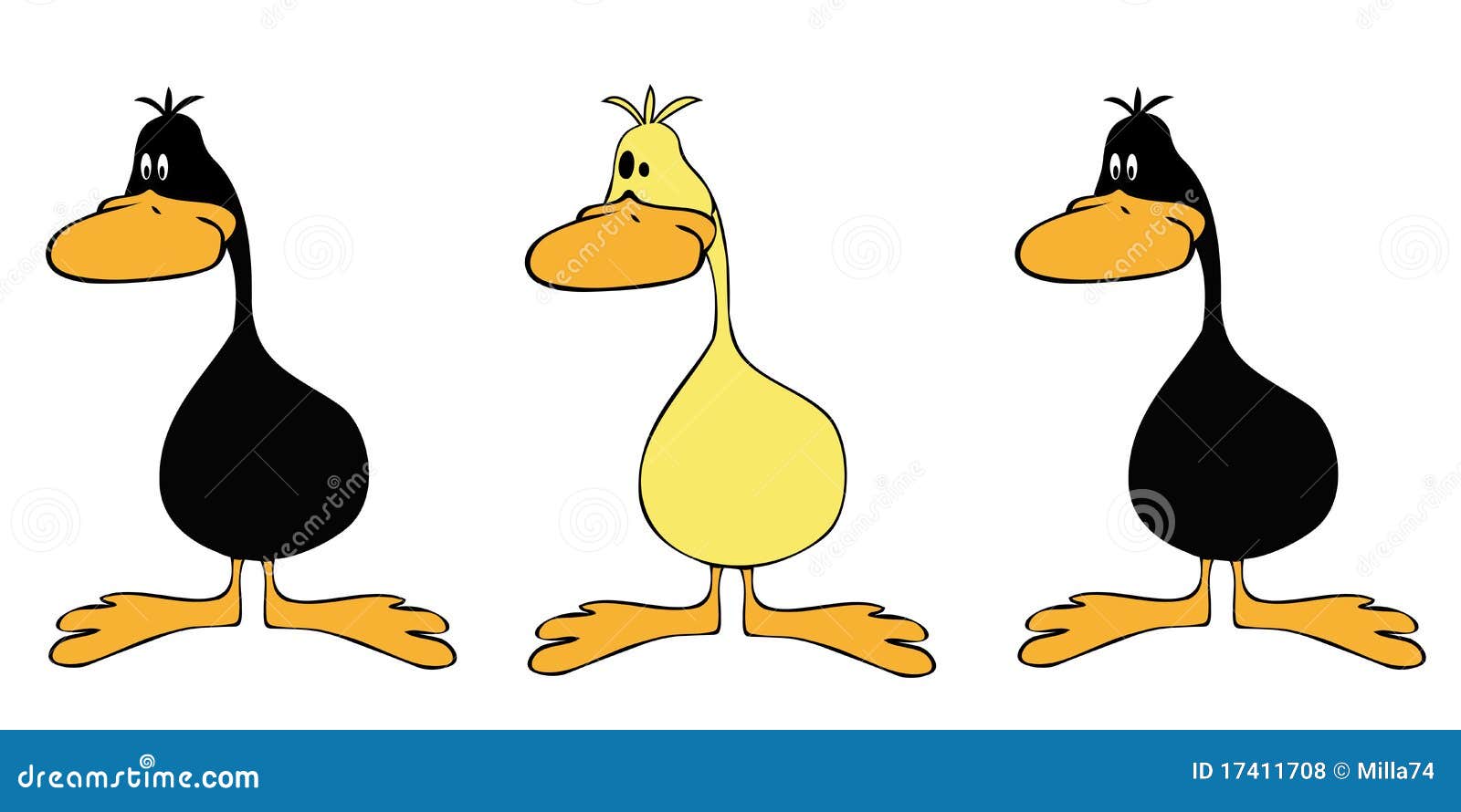 Ducks line up. stock vector. Illustration of lineup, duck - 17411708