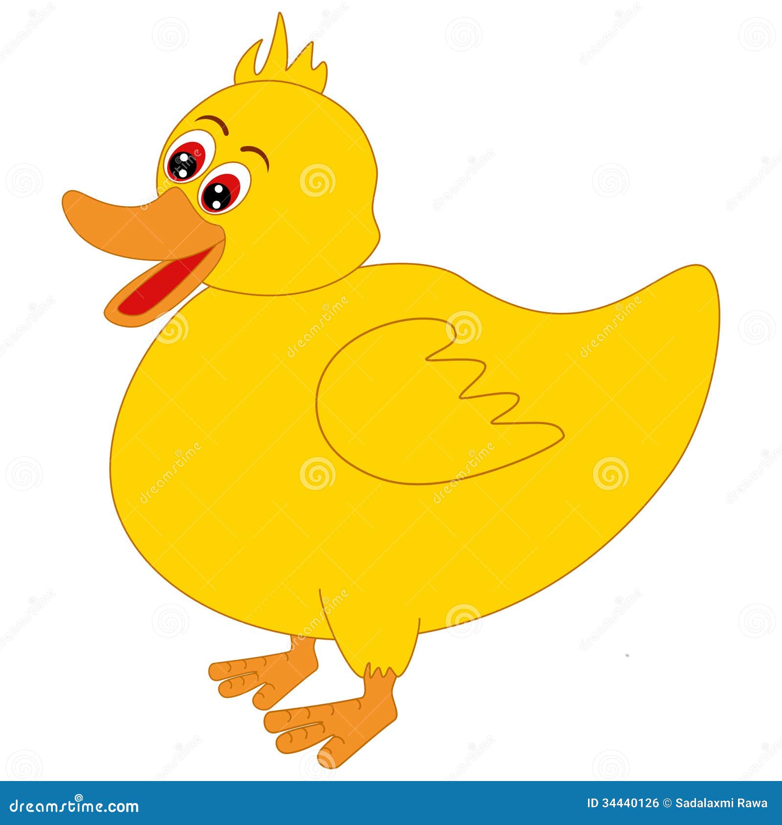 Float Ducky Vector Illustration With Simple Flat Design | CartoonDealer ...