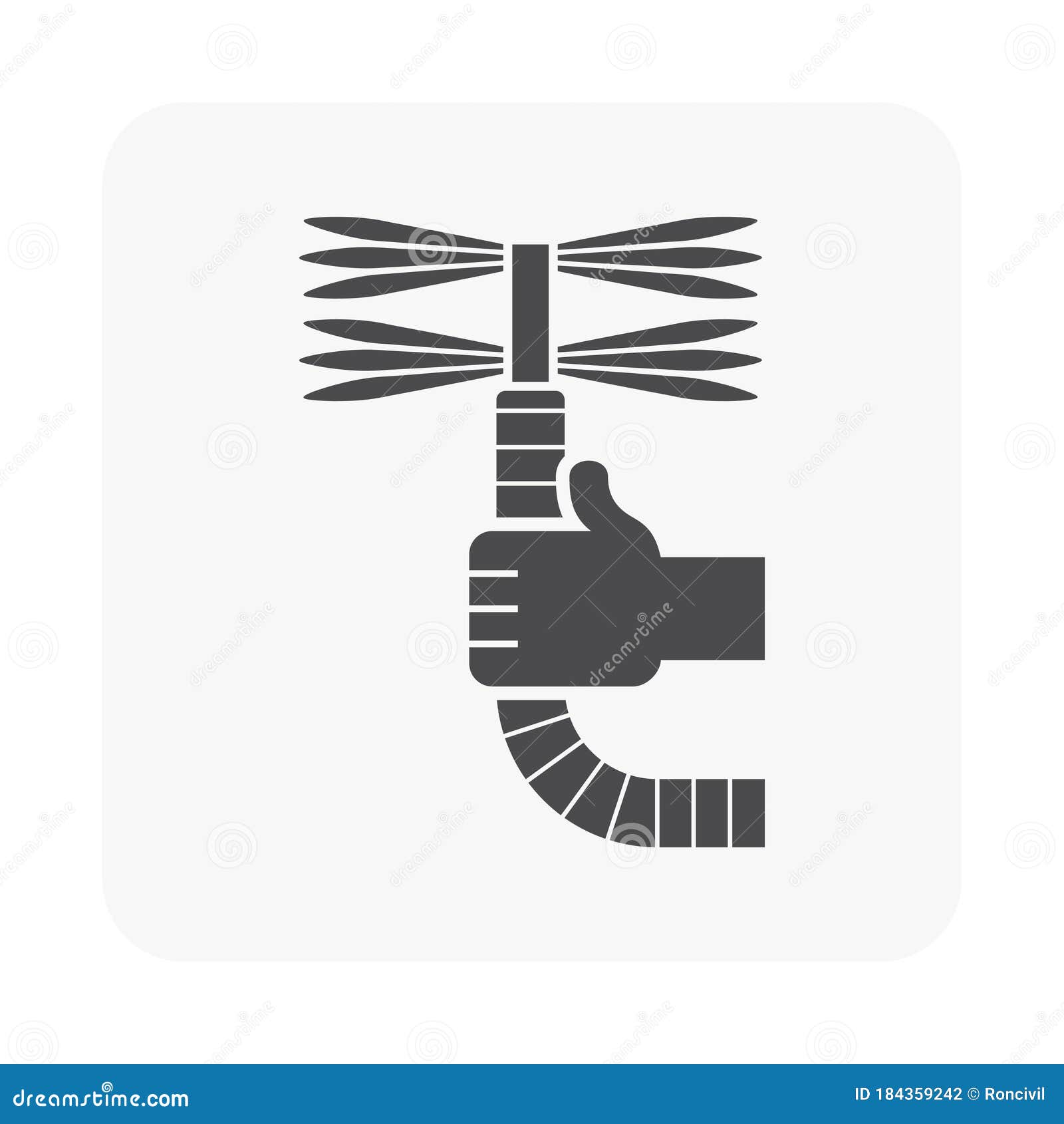 Ductwork Cleaning Outline Cartoon Vector | CartoonDealer.com #124244069