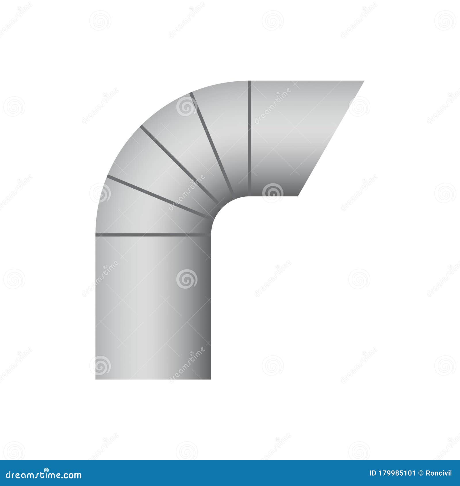 Duct pipe icon stock vector. Illustration of modern - 179985101