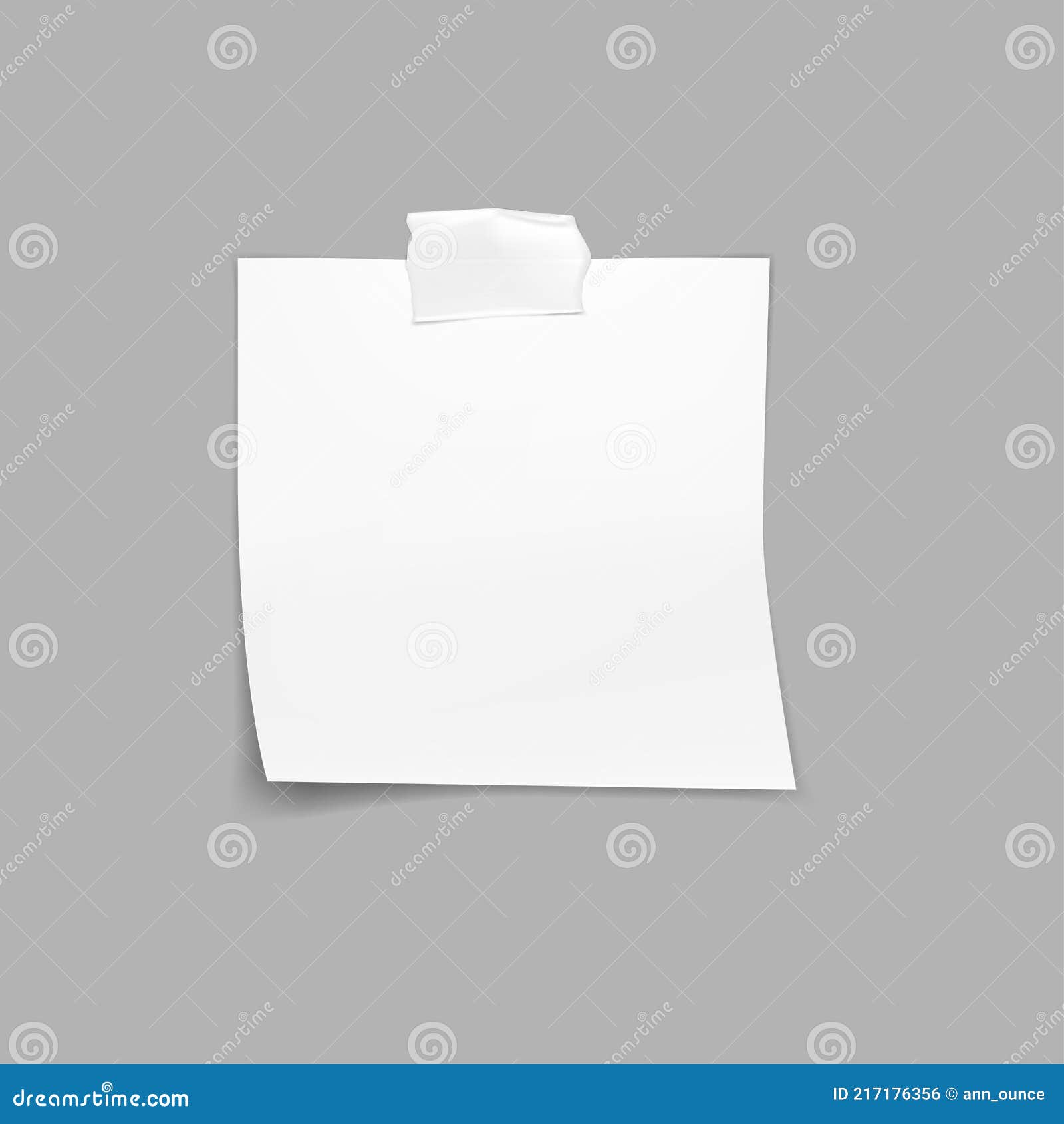 Duct Taped Blank White Note Paper Sheet To Post a Message, Mockup ...