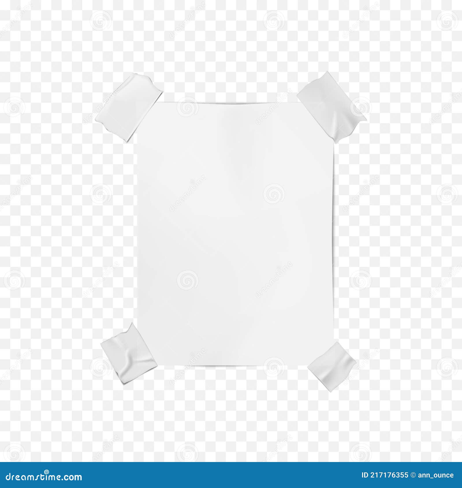 Duct Taped Blank White Note Paper Sheet To Post a Message, Mockup ...