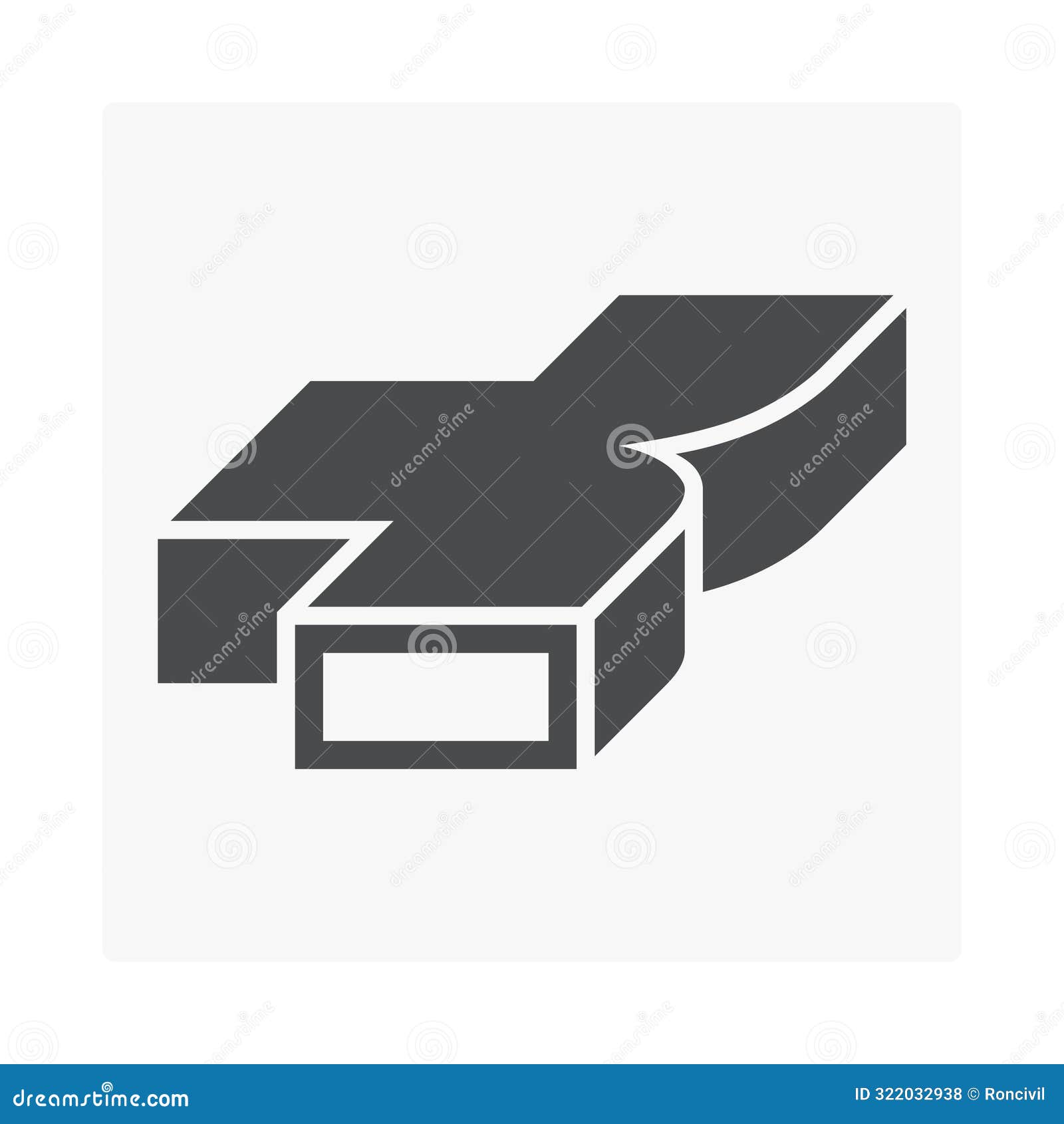 Ducting Pipe Equal T or Tee Vector Icon, Black Silhouette Stock Vector ...