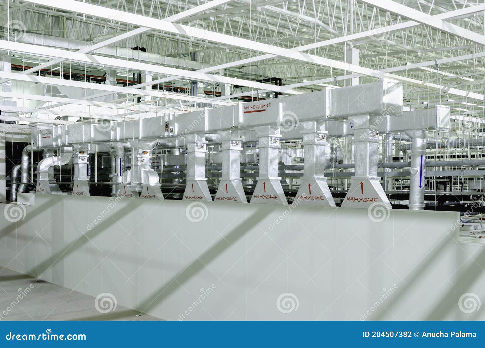 Ducting Return System, Wall Return System and Piping System Stock Photo ...