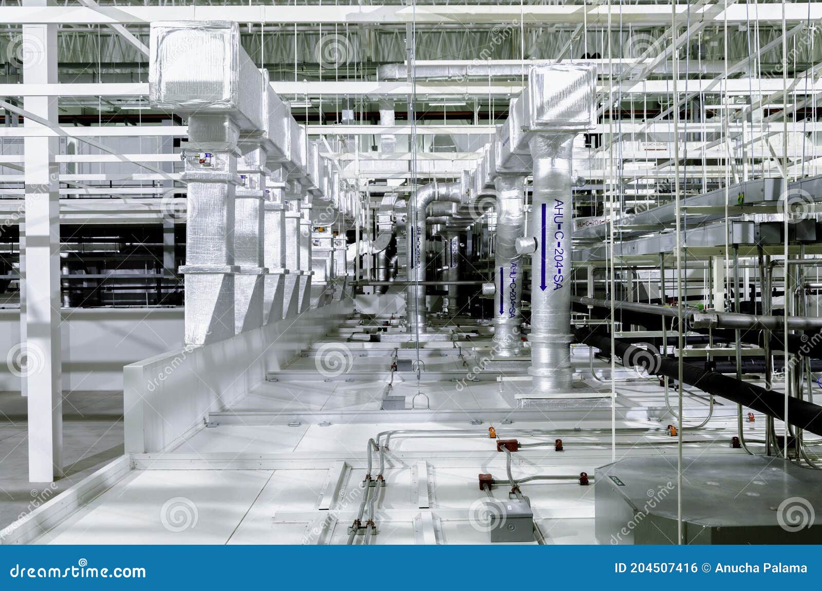 Ducting Return System, Wall Return System and Piping System Stock Photo ...