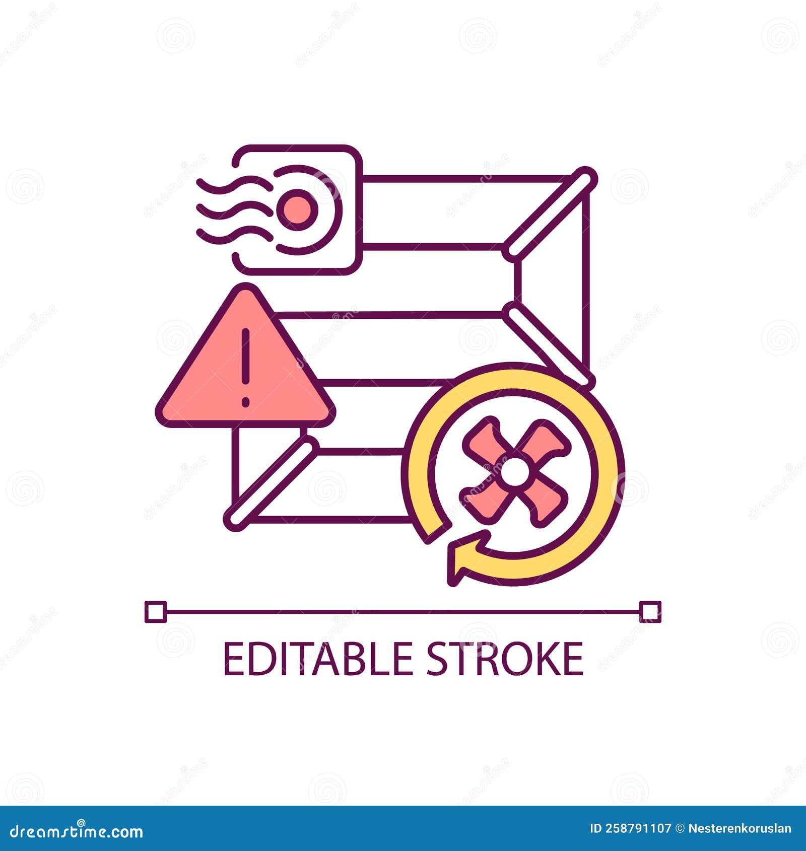 Insulate Air Ducts Concept Icon Cartoon Vector | CartoonDealer.com ...