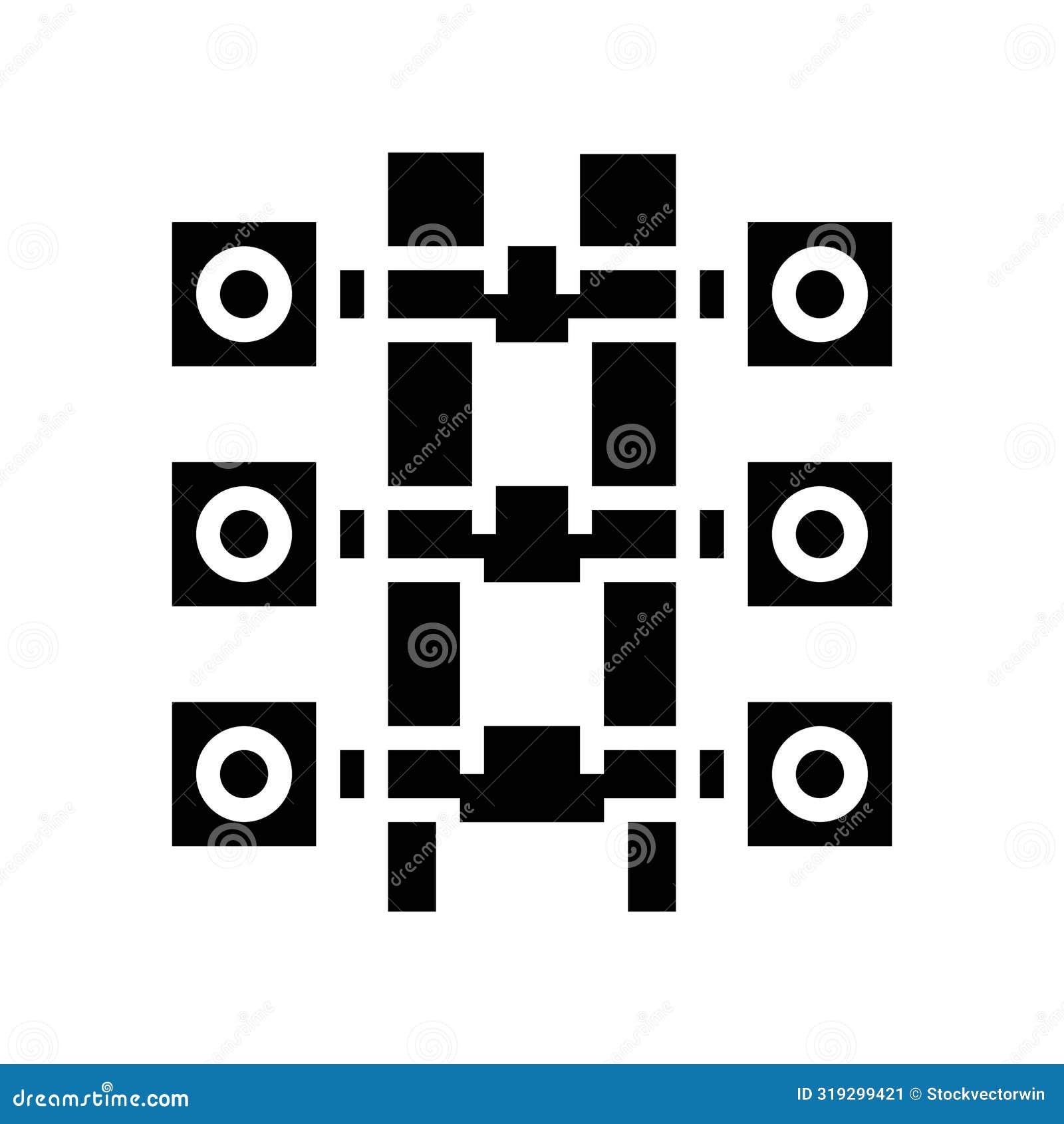 Ductwork Ventilation Glyph Icon Vector Illustration Stock Vector ...