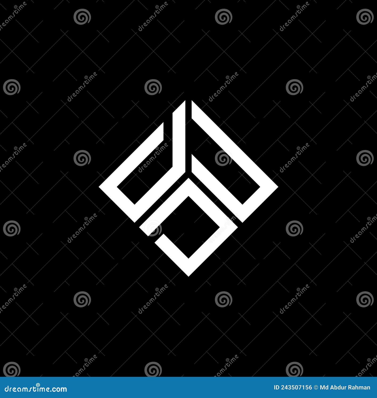 DUD Letter Logo Design on Black Background. DUD Creative Initials ...