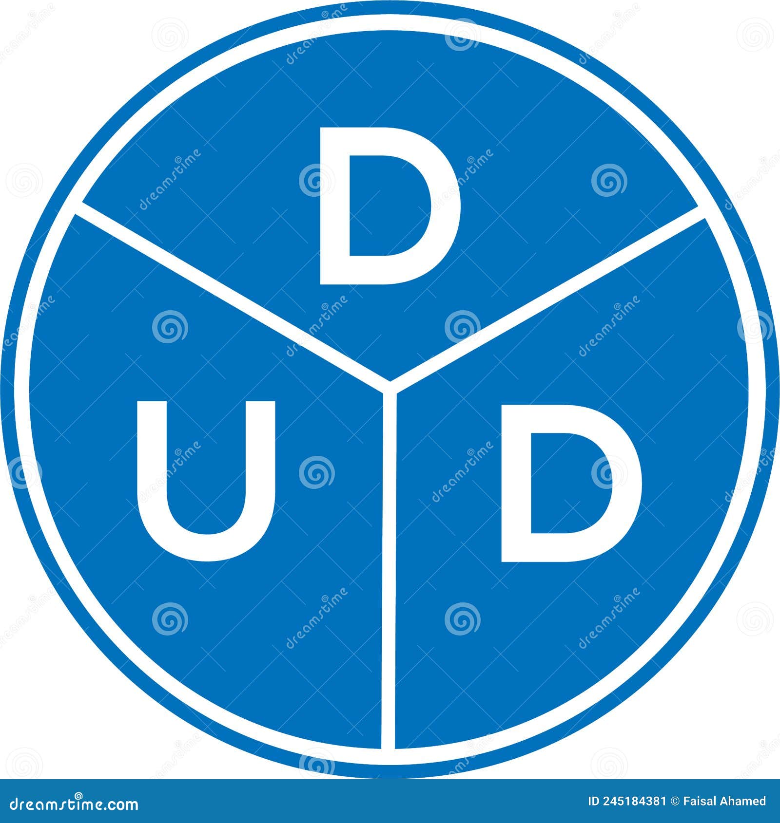 DUD Letter Logo Design On White Background. DUD Creative Circle Letter ...