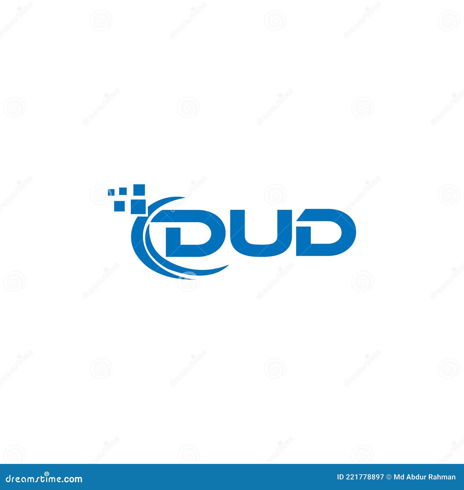 DUD Letter Logo Design on White Background. DUD Creative Initials ...