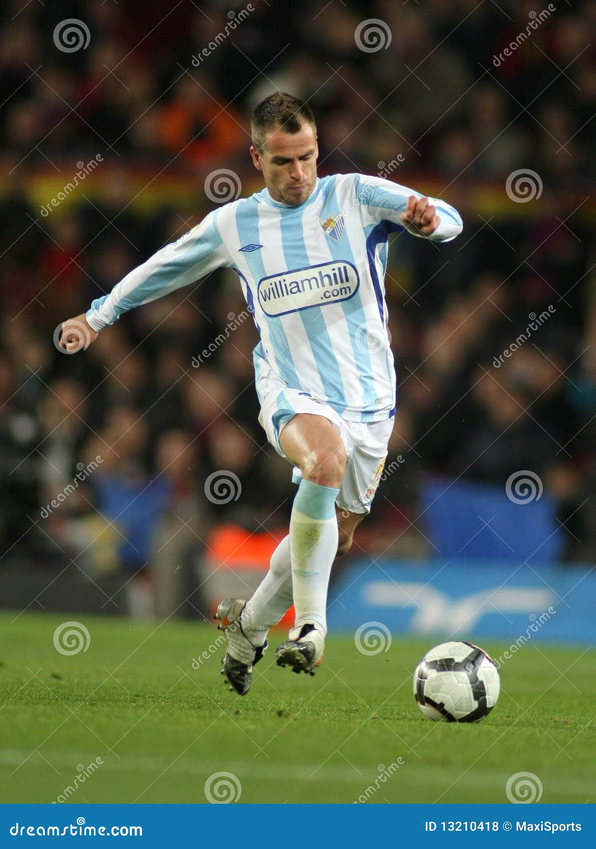 Duda of Malaga CF editorial stock photo. Image of futbol - 13210418