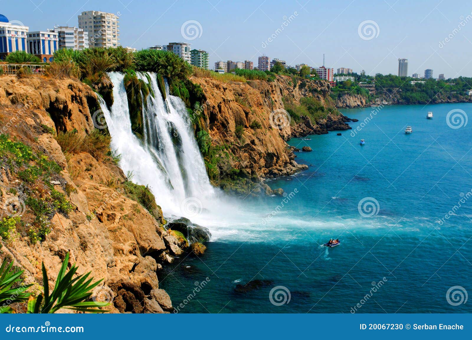 Waterfall, Turkey stock photo. Image of cityscape, blue - 20067230