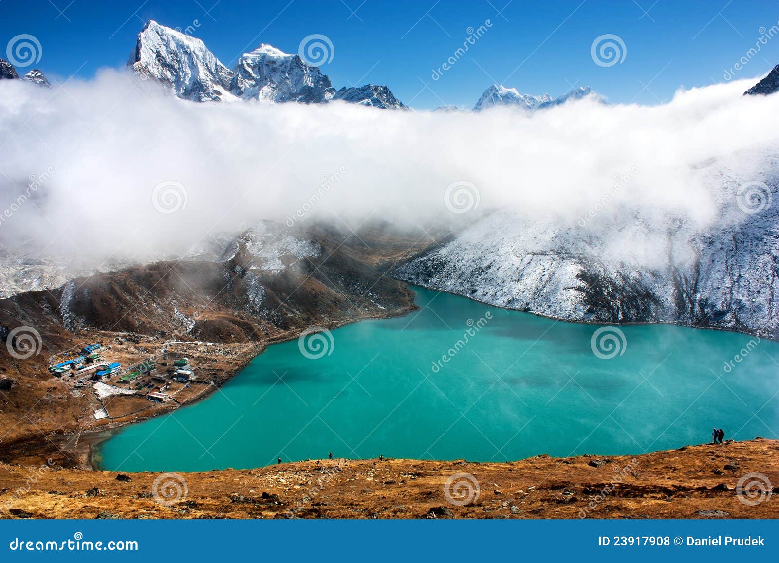 Dudh pokhari lake, gokyo stock photo. Image of dudh, peak - 23917908