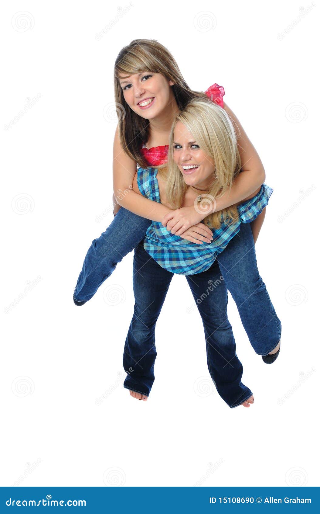 Due Amici Che Propongono Insieme Fotografia Stock - Immagine di isolato ...