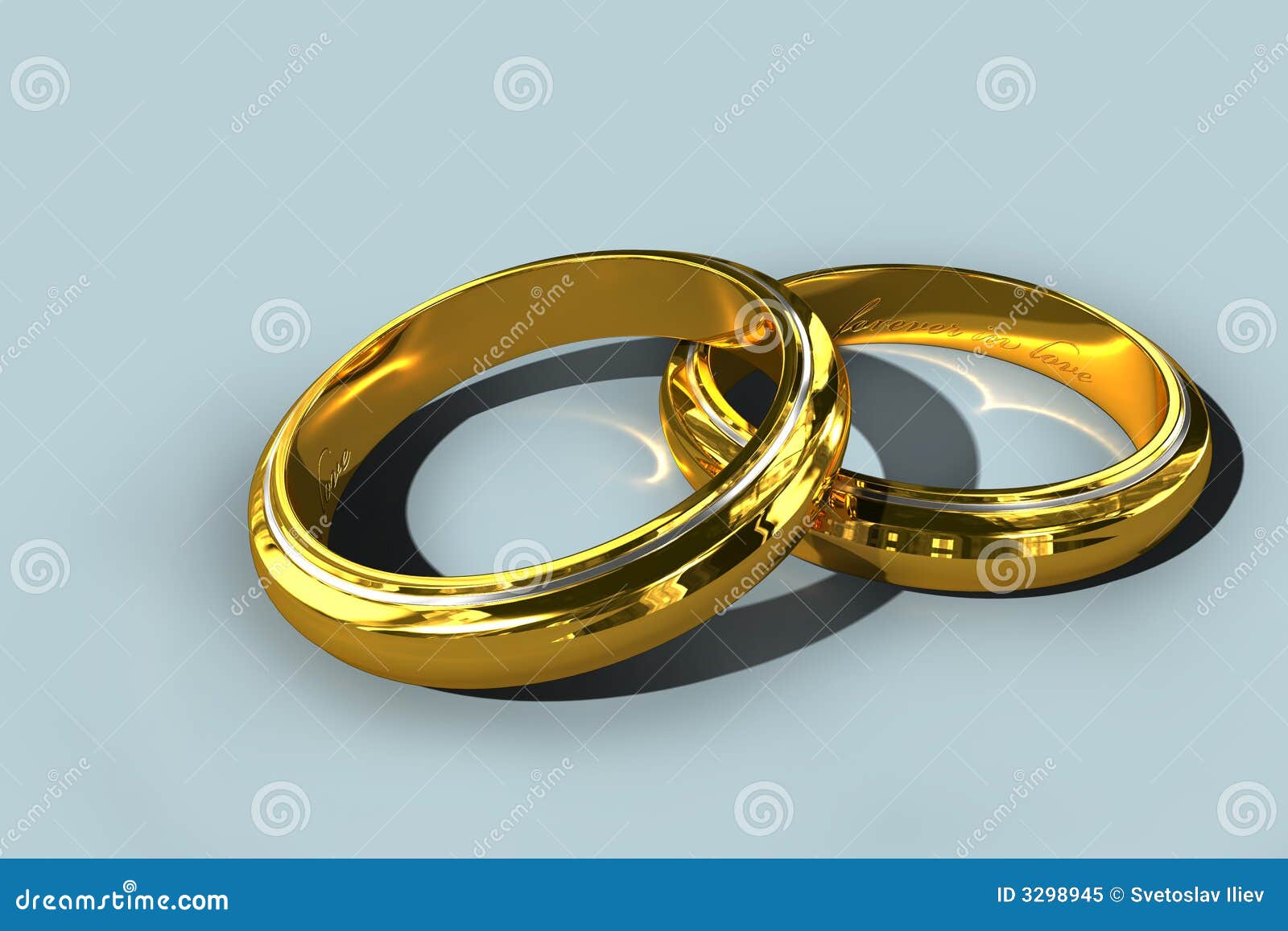 Due Anelli Di Cerimonia Nuziale Dorata Illustrazione di Stock ...