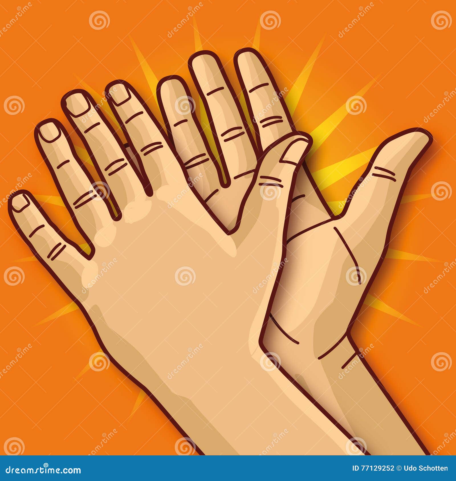 Due Applauso Ed Applausi Di Mani Illustrazione Vettoriale ...