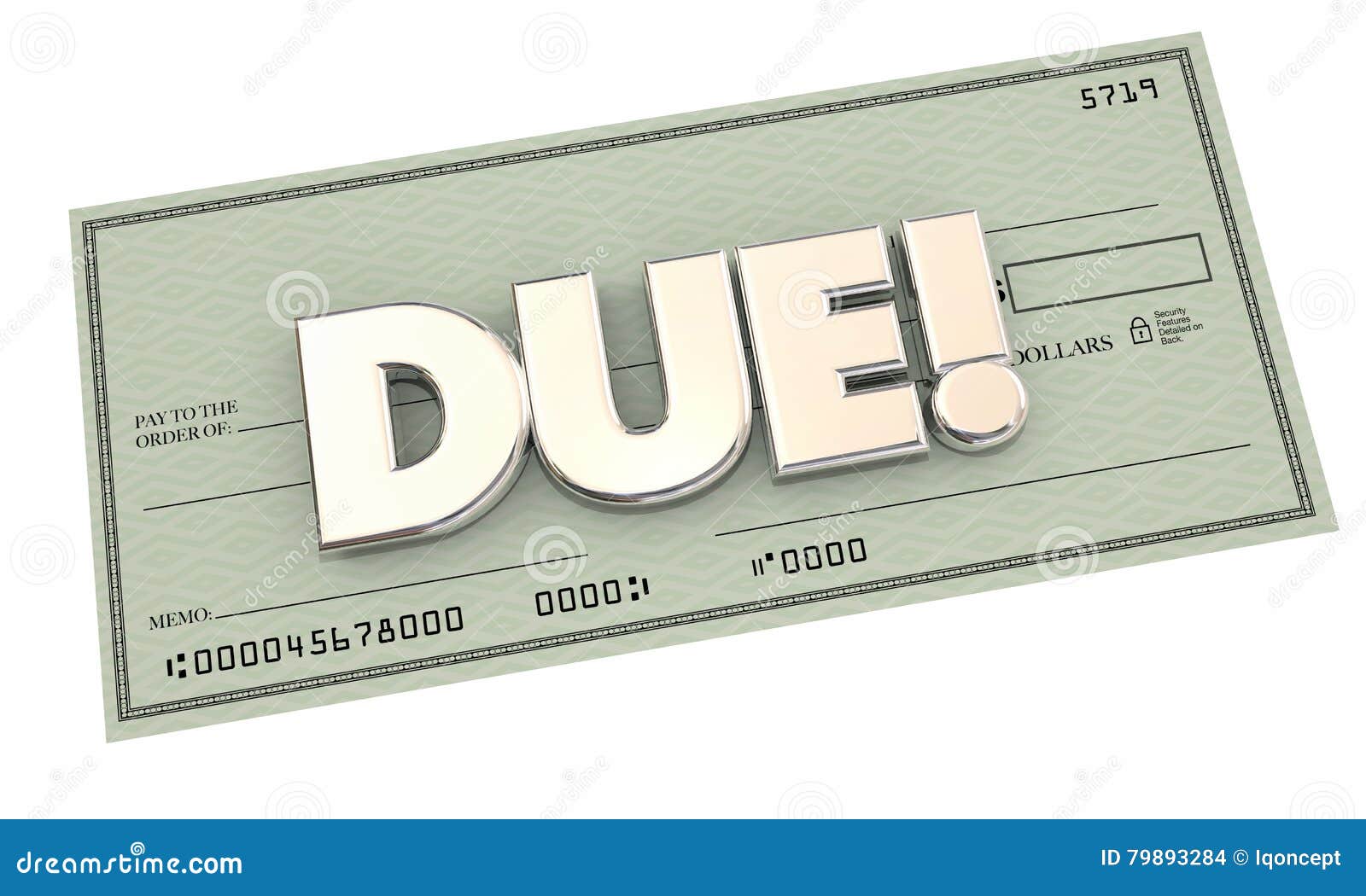 Due Check Payment Money Bill Collection Stock Illustration ...